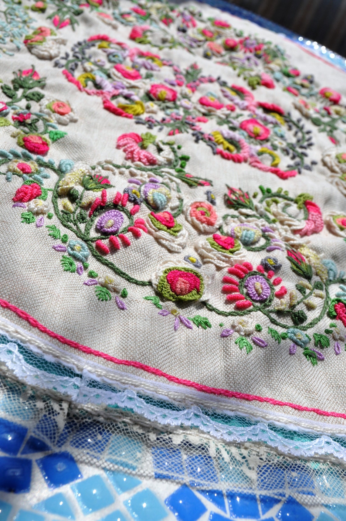 Embroidery Napkin Collectible Napkin Brazilian Embroidery - Etsy