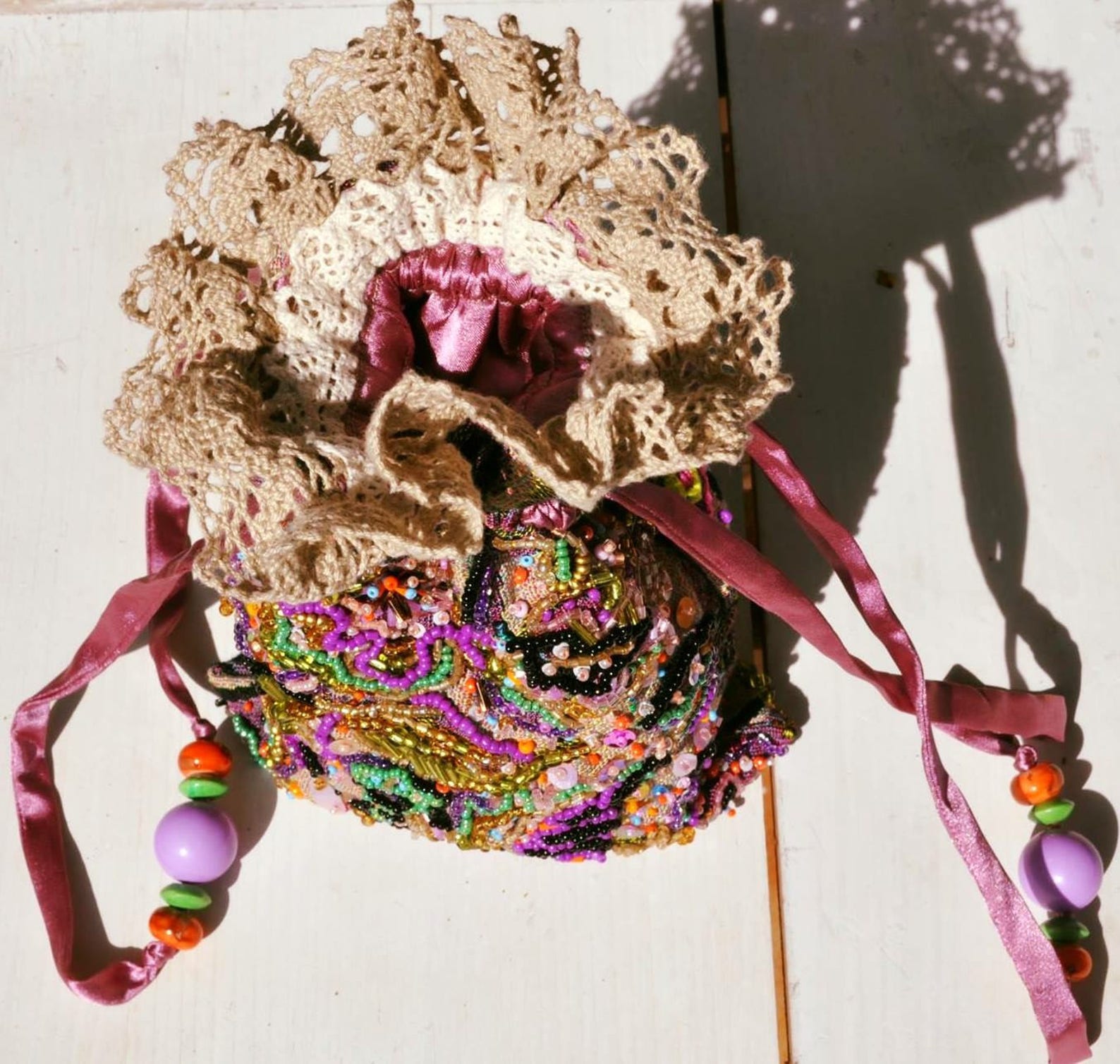 Jewel Sack Bag, Small Tapestry Pouch, Jewel Tapestry Pouch, Jewel ...