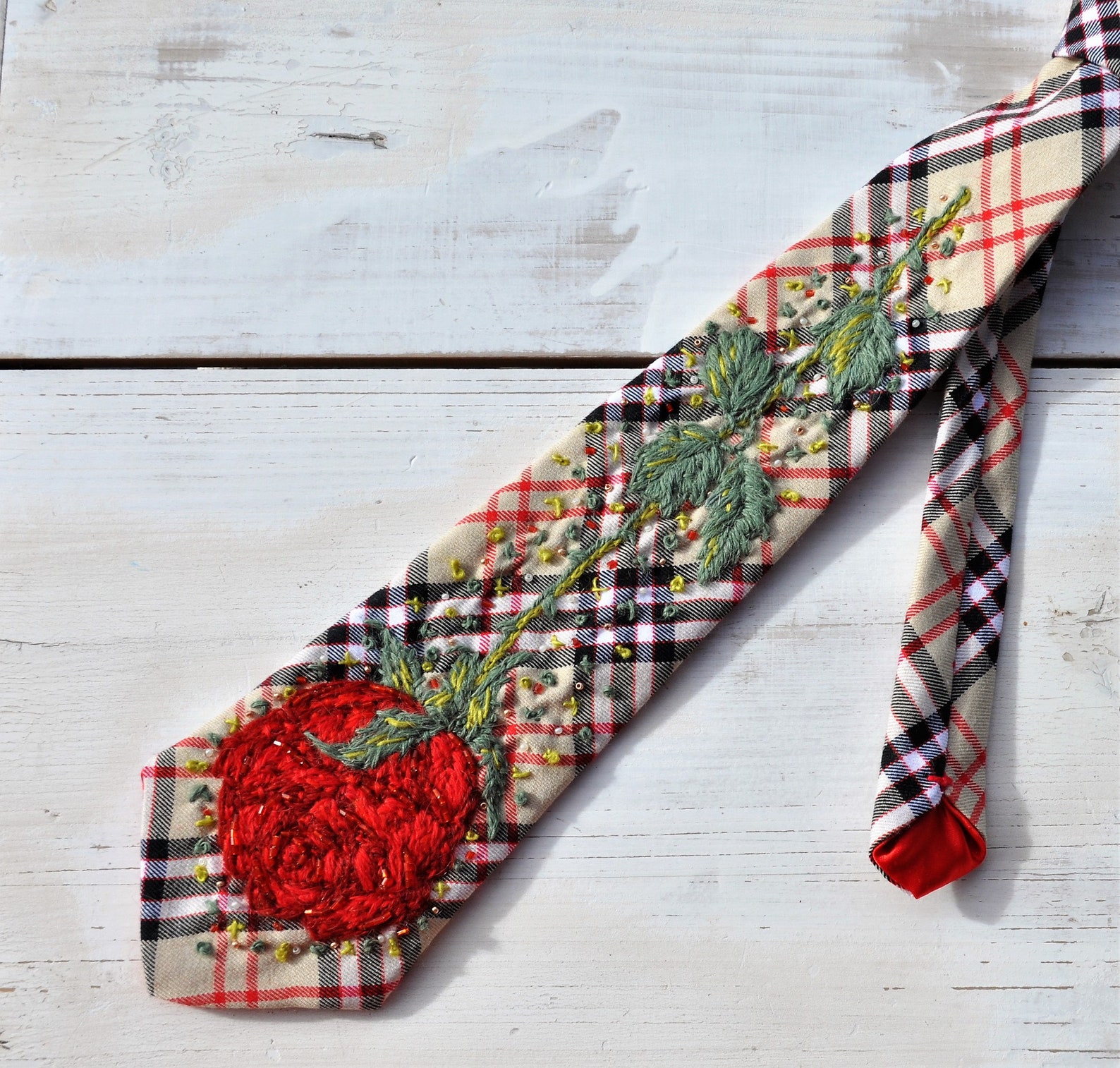 Women Tie With Rose, Cotton Flowers Tie, Jewelry Women Ties, Embroidery ...