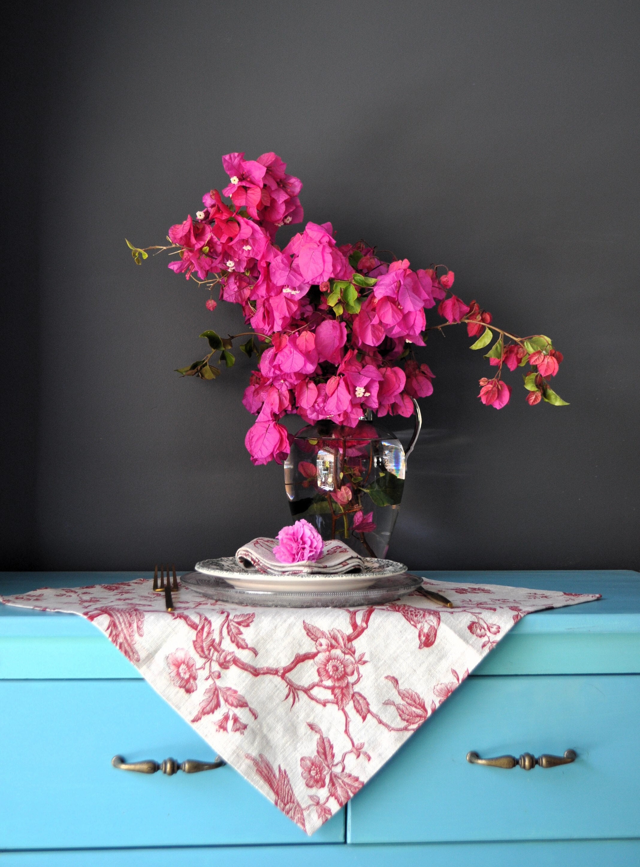 Toile De Jouy Napkin, Linen Vintage Napkin, Vintage Style Napkin, 4 ...