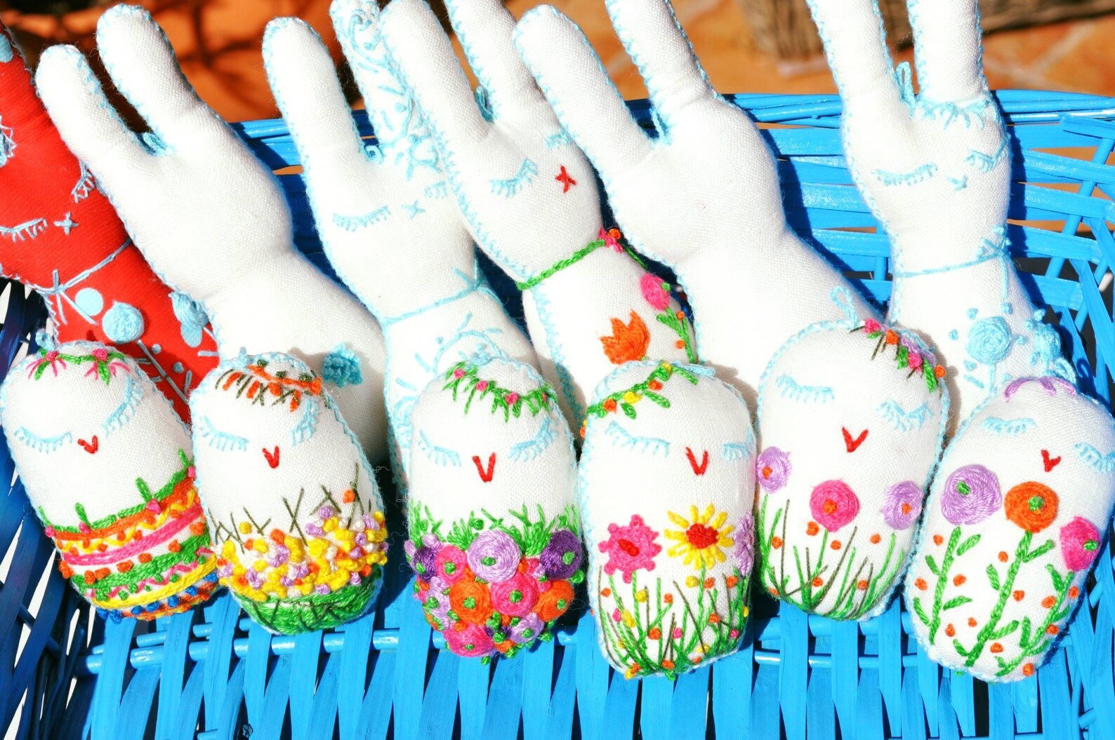 Stuffed Easter Eggs, Embroidered Easter, Easter Decorations, Easter ...