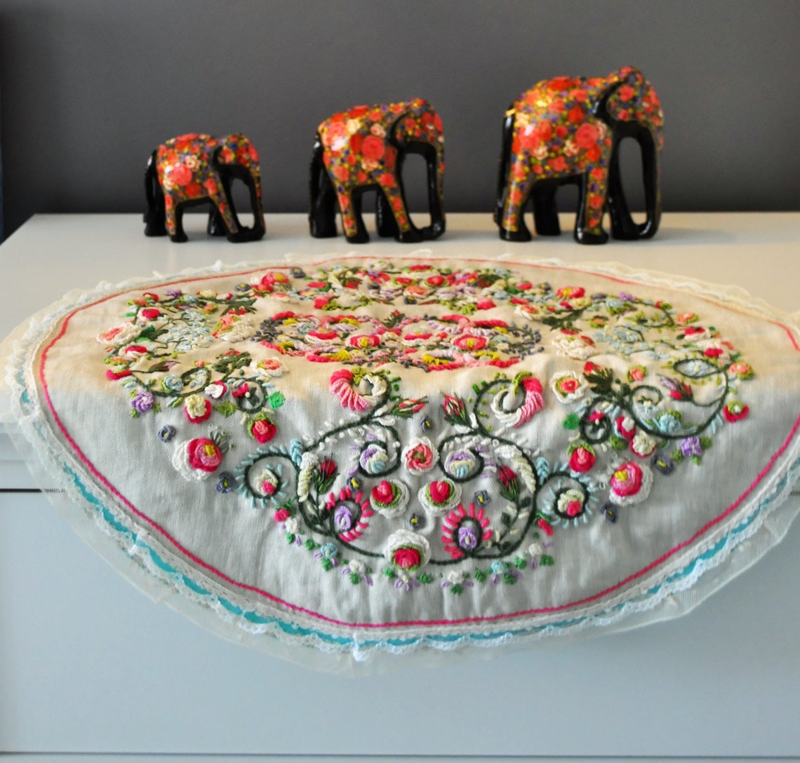 Embroidery Napkin Collectible Napkin Brazilian Embroidery - Etsy