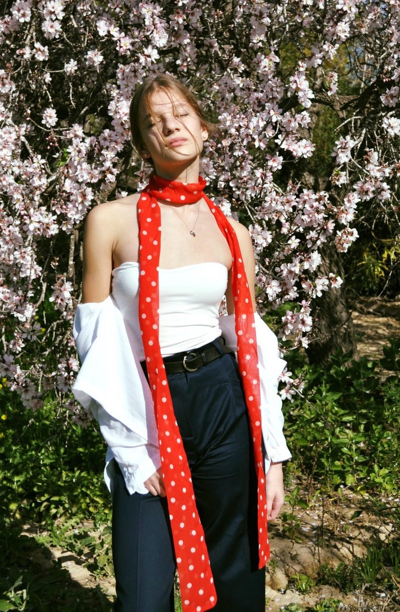 Extra Long Scarf Extra Long Red Scarf Long Red Silk Scarf - Etsy