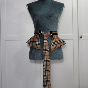 Plaid Ruffle Belt, Fabric Ruffle Belt, Fabric Belt Long Tie, Long Ties ...