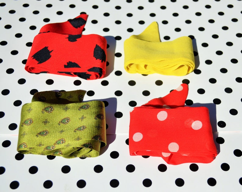 Silky Red Neck Scarf Scarf Dotted Summer Small Silky Scarf - Etsy