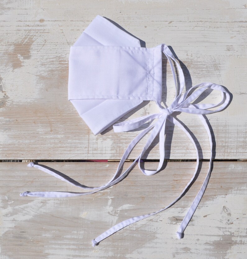 Designer White Mask White Mask With Ties Triple Layer Mask - Etsy