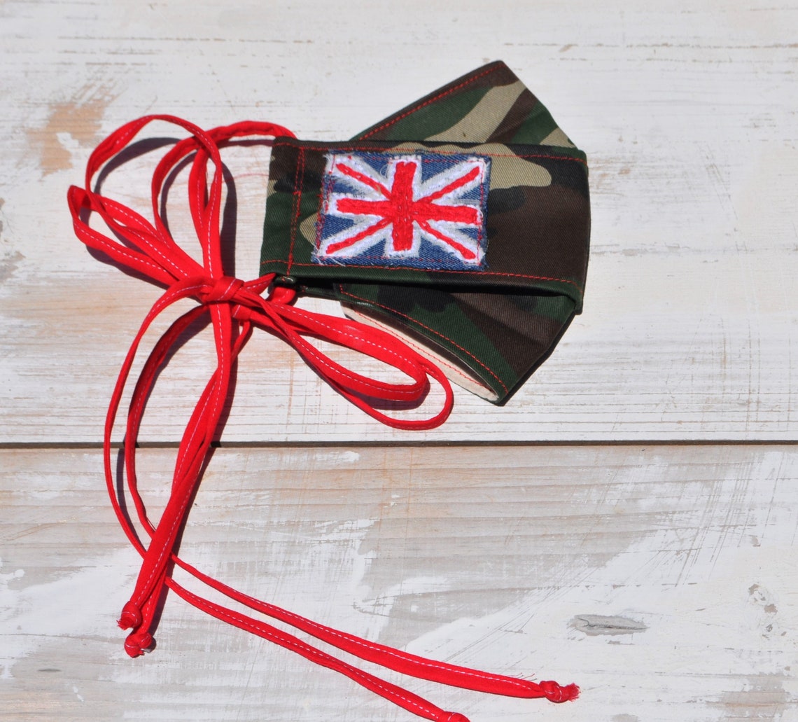 Designer Face Mask Camouflage Ties Mask British Flag Mask | Etsy