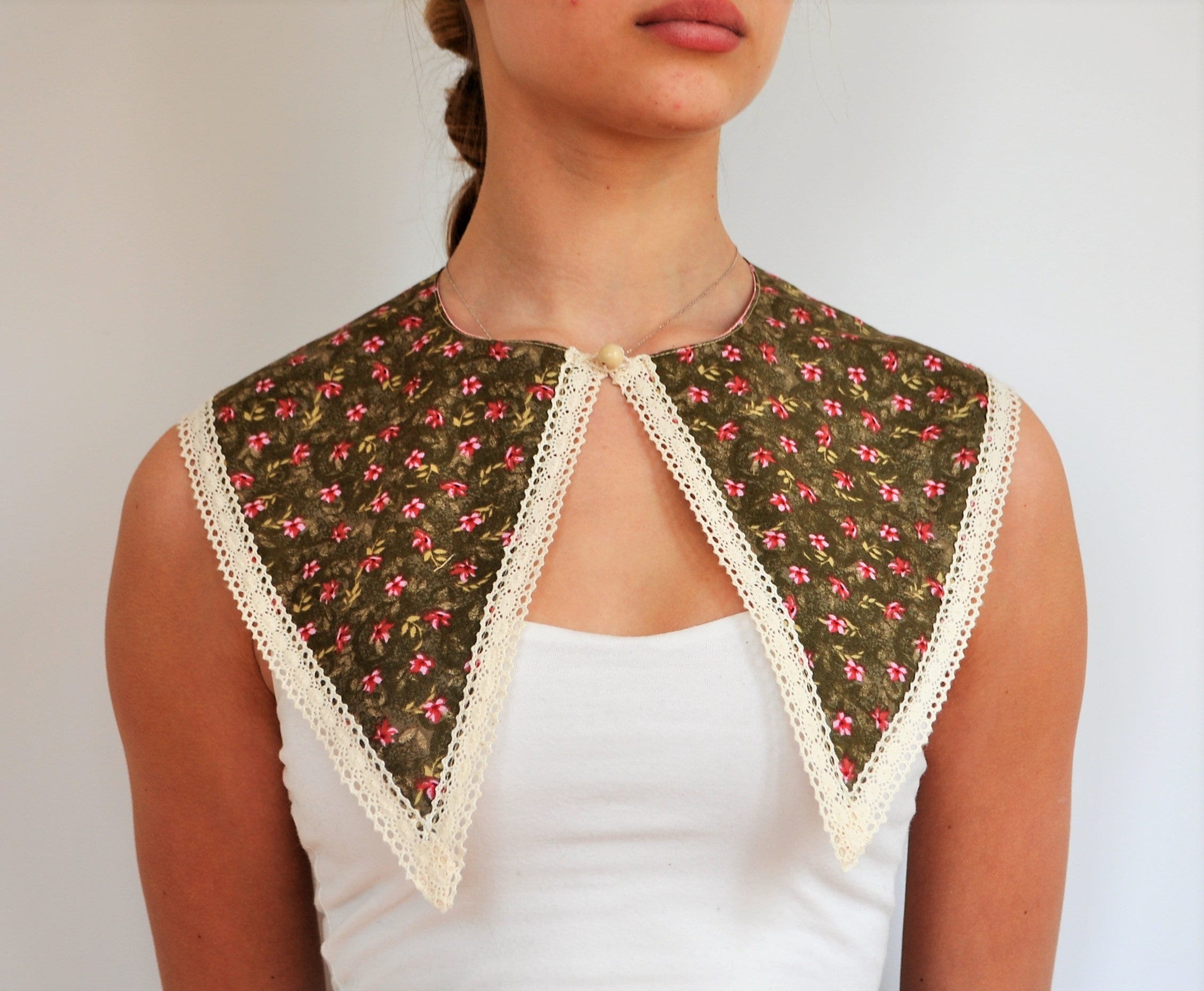 Removable Collar Peter Pan Collar Rustic Lace Collar Summer - Etsy