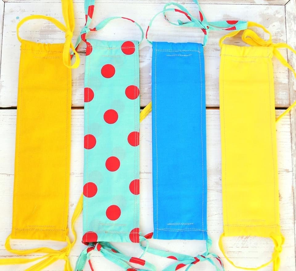 Cotton Dotted Mask Mask With Ties Duoble Layer Mask | Etsy