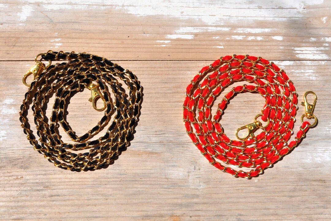 Bags Chain Strap, Clutch Chain Strap, Gold Red Chain, Chain Handle Bags ...