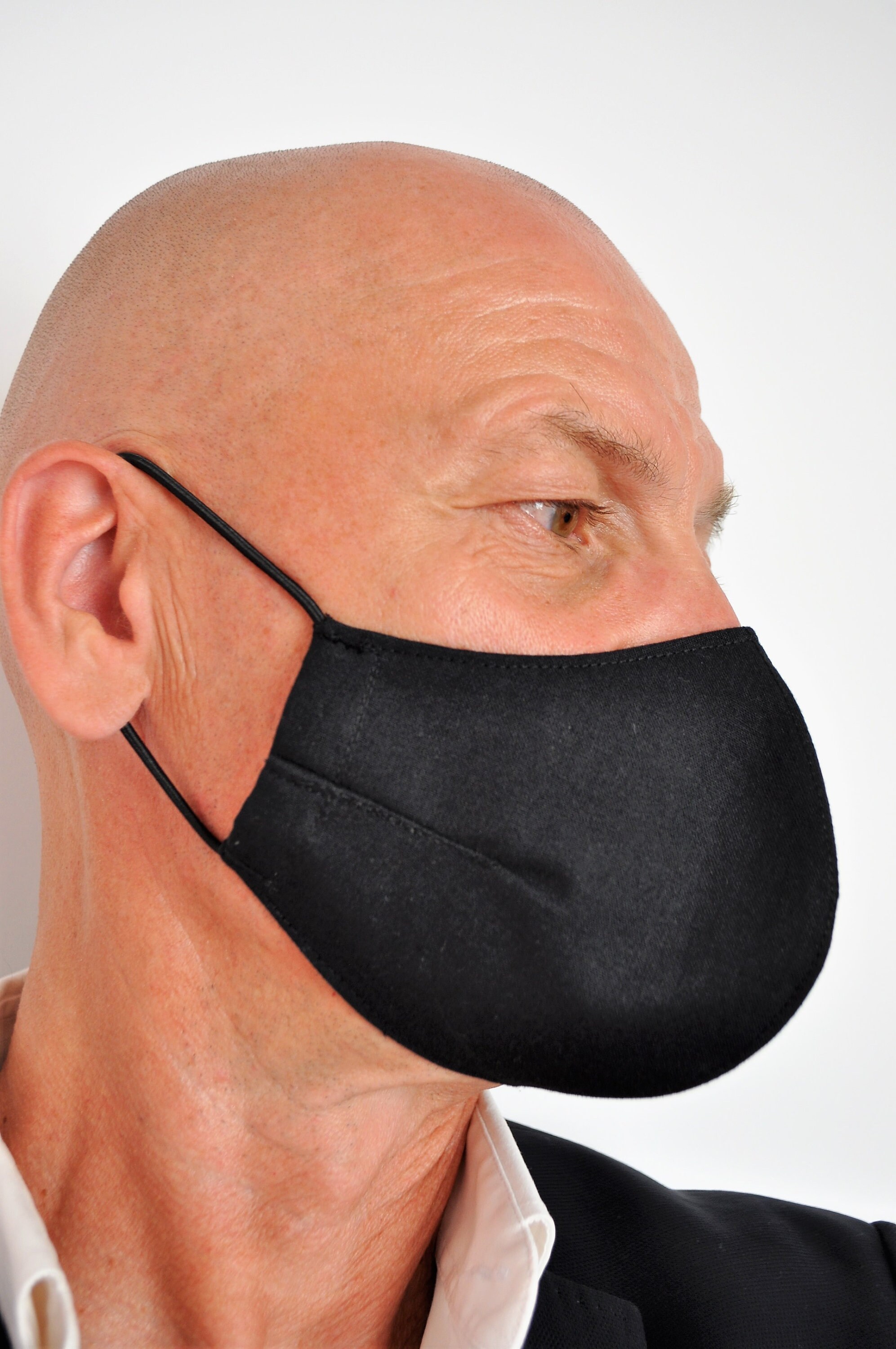 Total Black Men Mask Men Mask With Rubber Duoble Layer Mask | Etsy