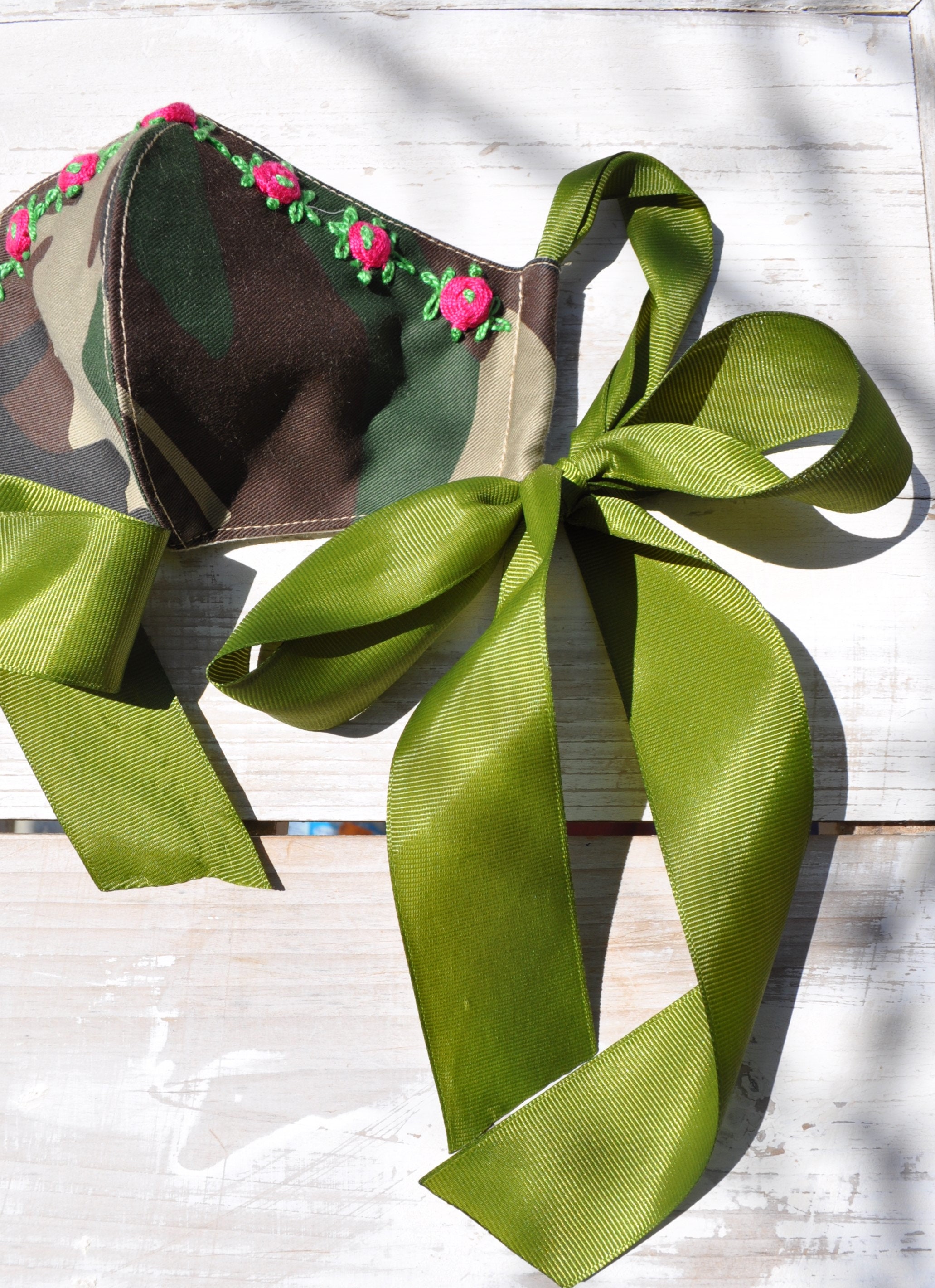 Designer Face Mask, Camouflage Ties Mask, Embroidered Mask, Duoble ...