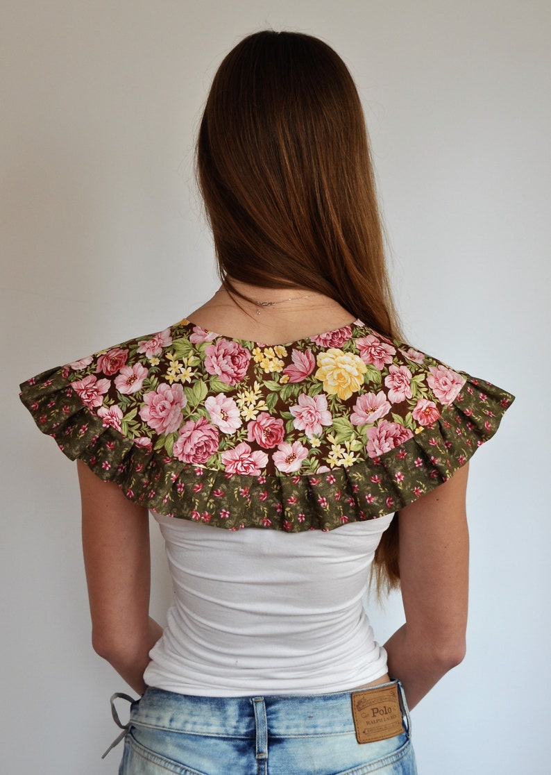 Extra Large Collar Removable Collar Peter Pan Collar Rustic | Etsy