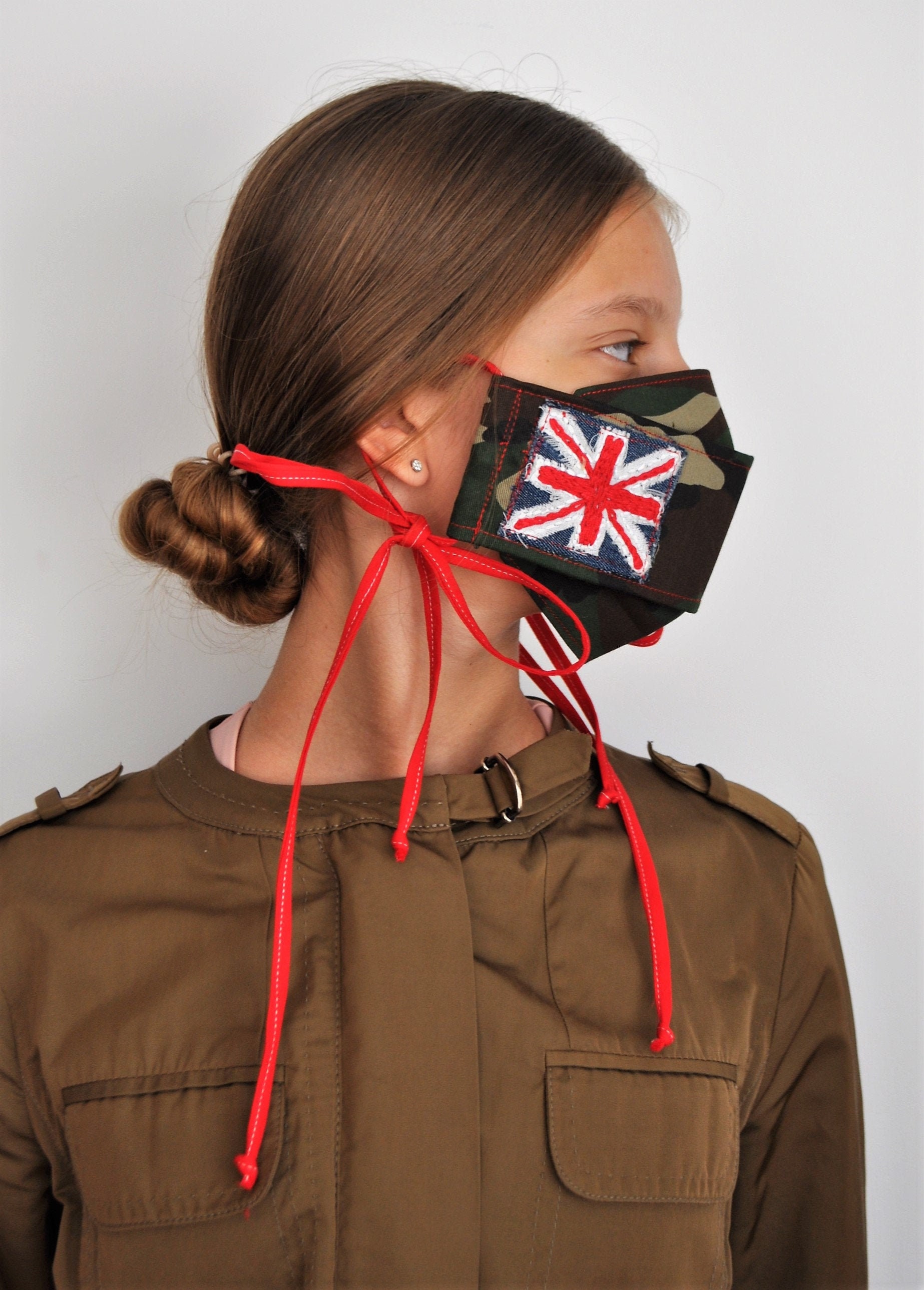 Designer Face Mask Camouflage Ties Mask British Flag Mask - Etsy