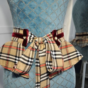 Plaid Ruffle Belt, Fabric Ruffle Belt, Fabric Belt Long Tie, Long Ties ...
