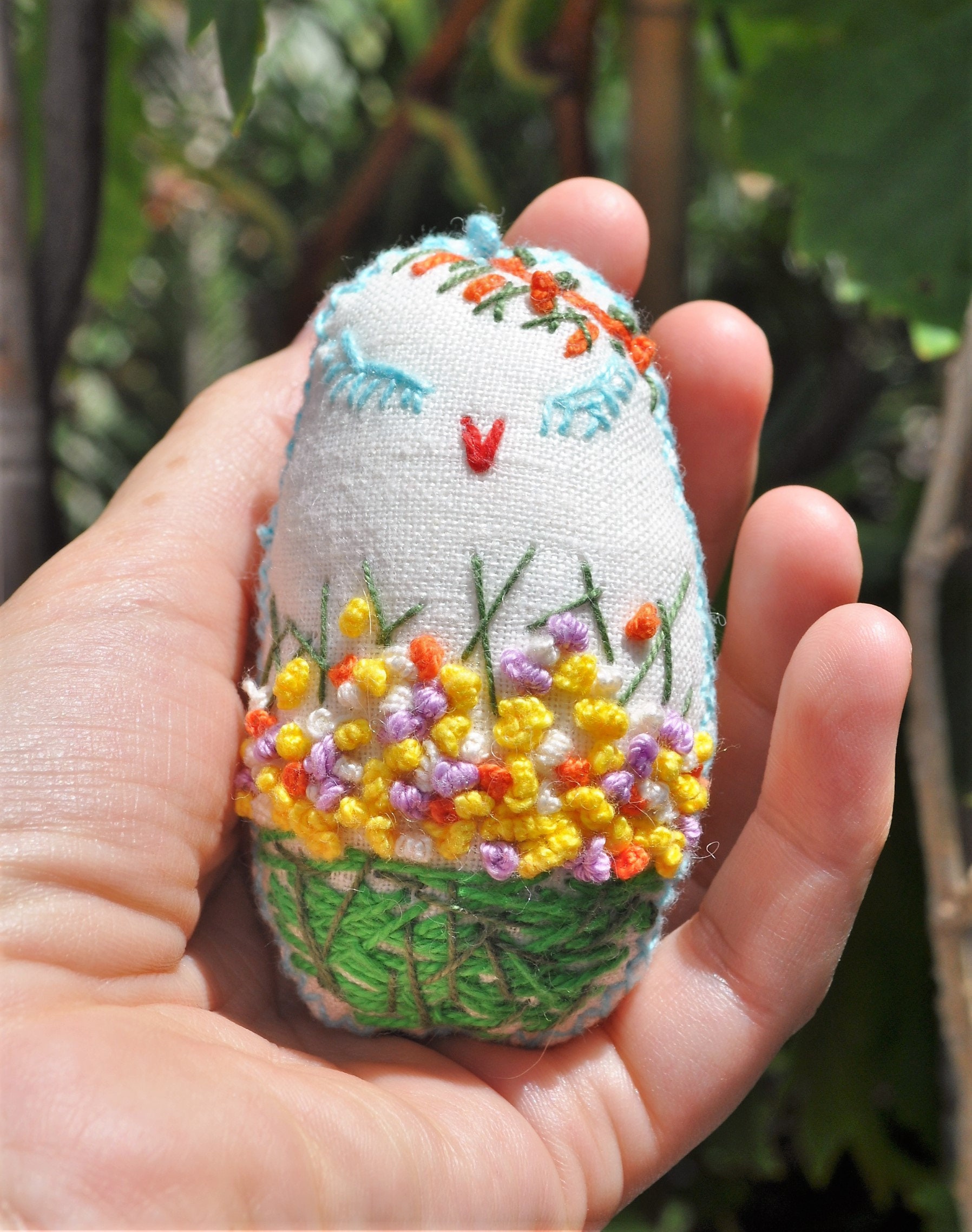 Stuffed Easter Eggs, Embroidered Easter, Easter Decorations, Easter ...