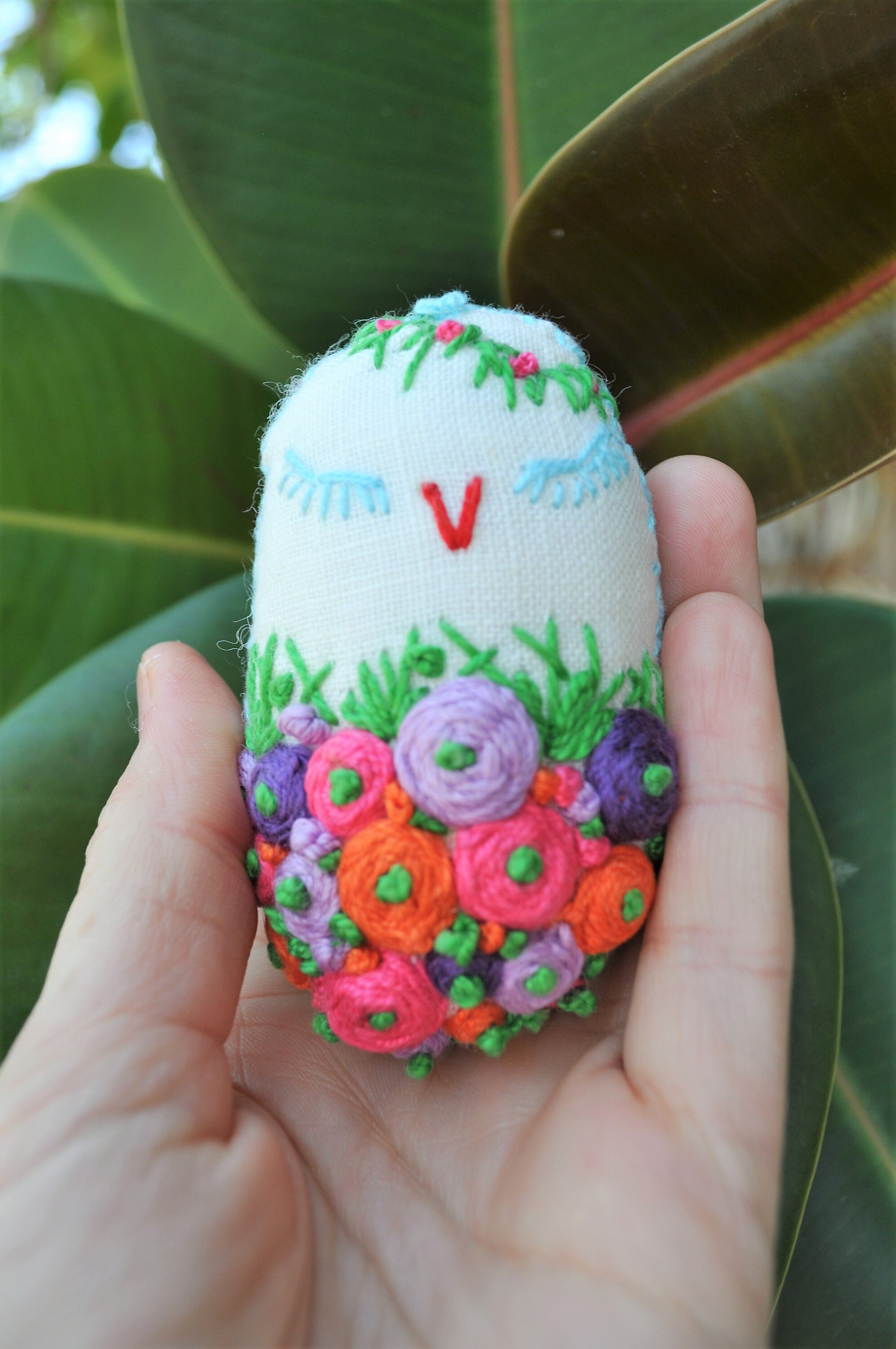 Stuffed Easter Eggs, Embroidered Easter, Easter Decorations, Easter ...