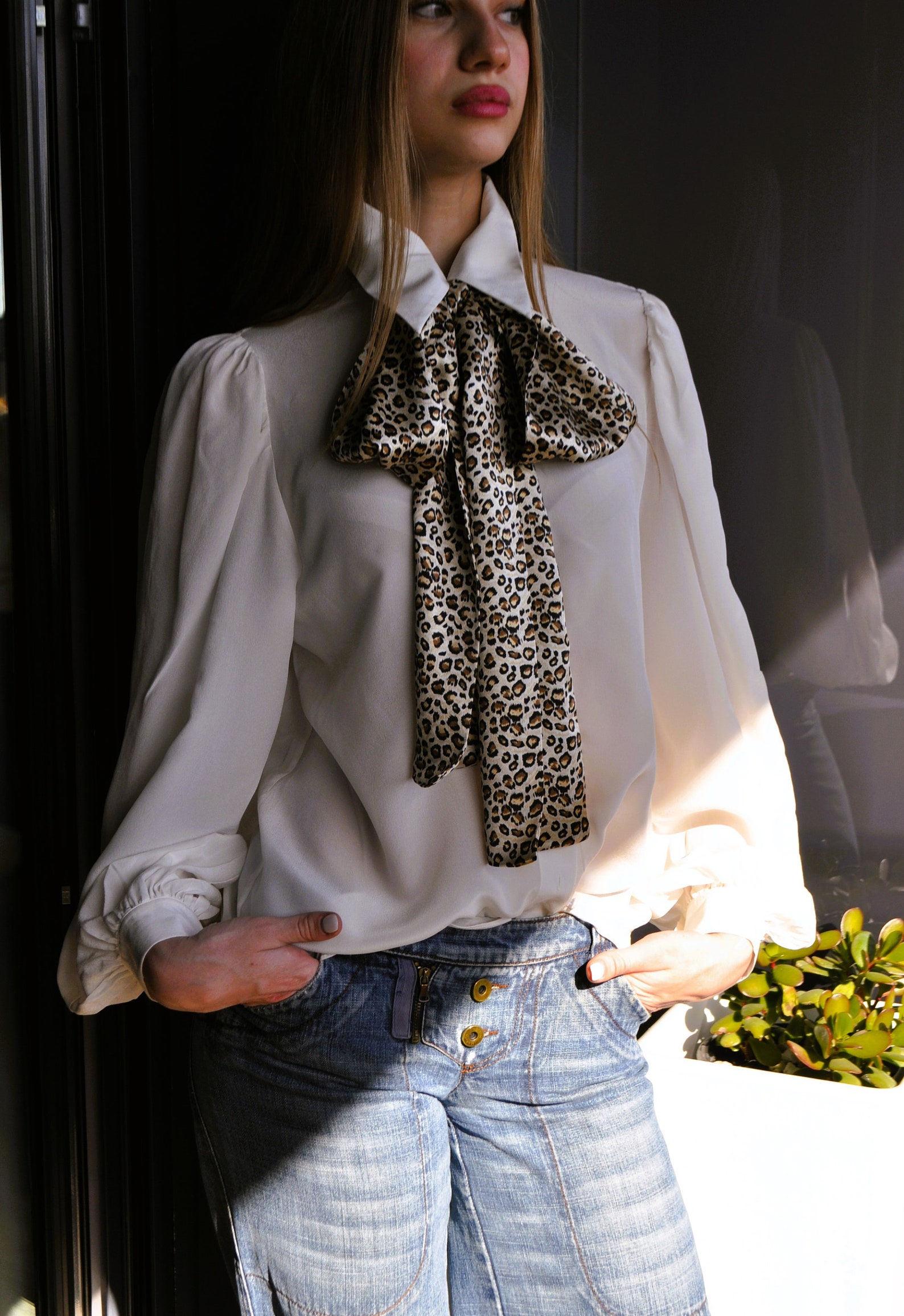 Extra Long Scarf, Pure Silk Scarf, Leopard Print Scarf, Beige Brown ...