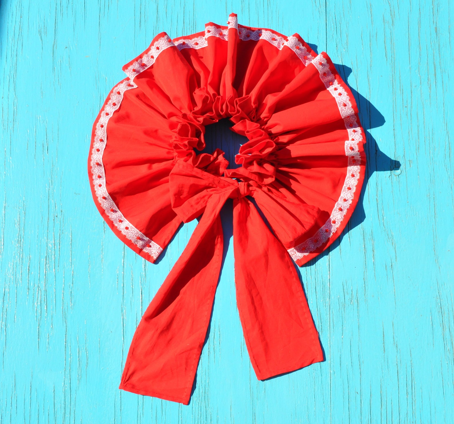 Extra Large Collar Detachable Collar Ruffle Red Collar - Etsy