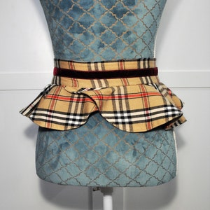 Plaid Ruffle Belt, Fabric Ruffle Belt, Fabric Belt Long Tie, Long Ties ...