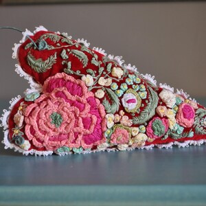 Embroidered Heart, Valentine Gift Heart, Red Velvet Heart, Brazilian ...