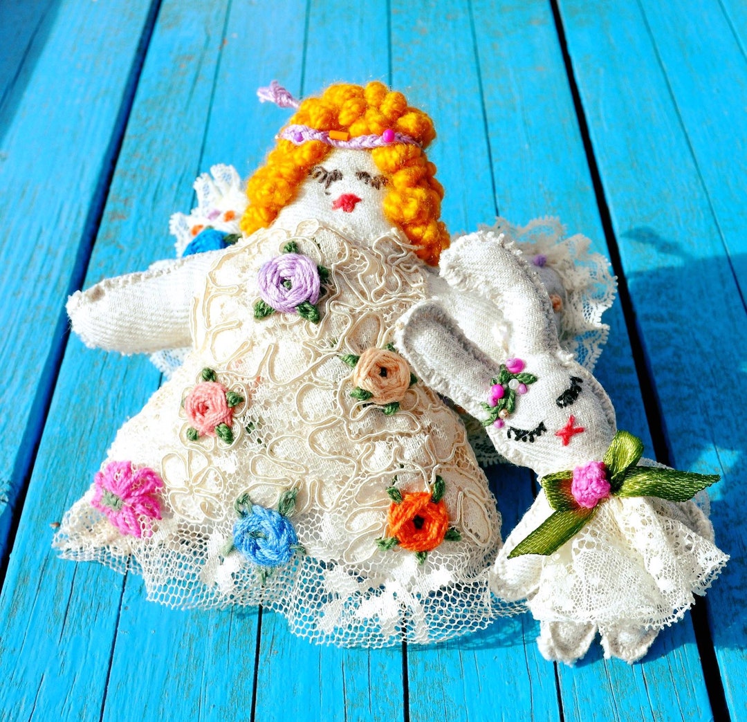 Collectible Dolls, Art Doll Angel, Collector Gift Doll, Fabric Angel ...