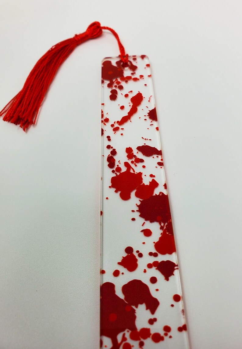 Blood Splatter Bookmark Crime Scene True Crime Crime - Etsy