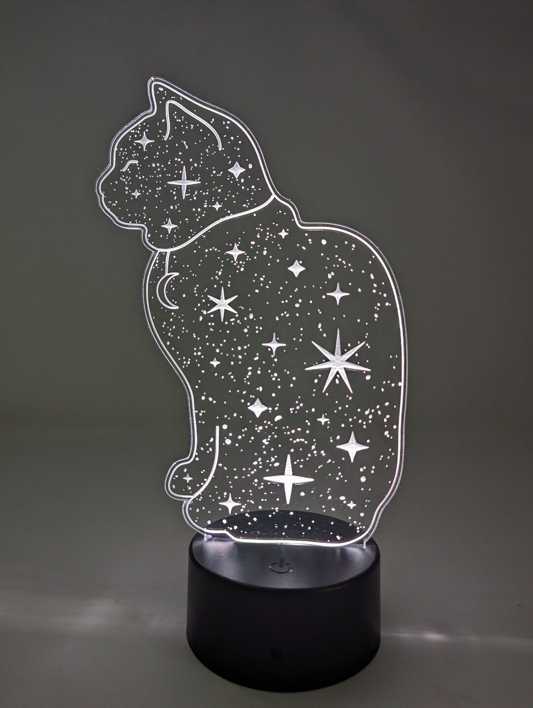 Cat LED Light | Cat Night Light | Stars LED Light | Witchy Decor ...