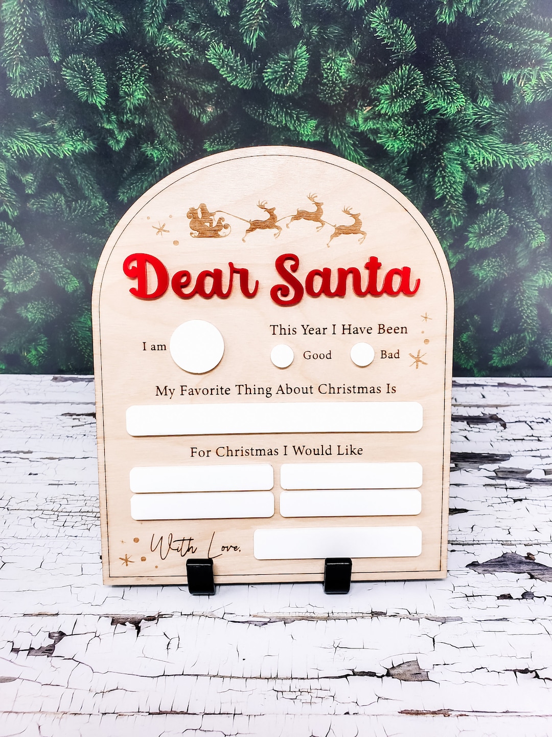 Dear Santa Sign Kids Christmas Sign Kids Sign for Santa Editable ...