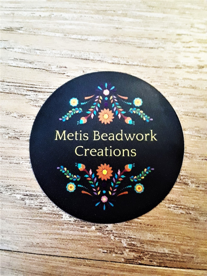 RESERVED/ON HOLD, Metis Beadwork, Metis Flower, Floral Beadwork, Purple ...