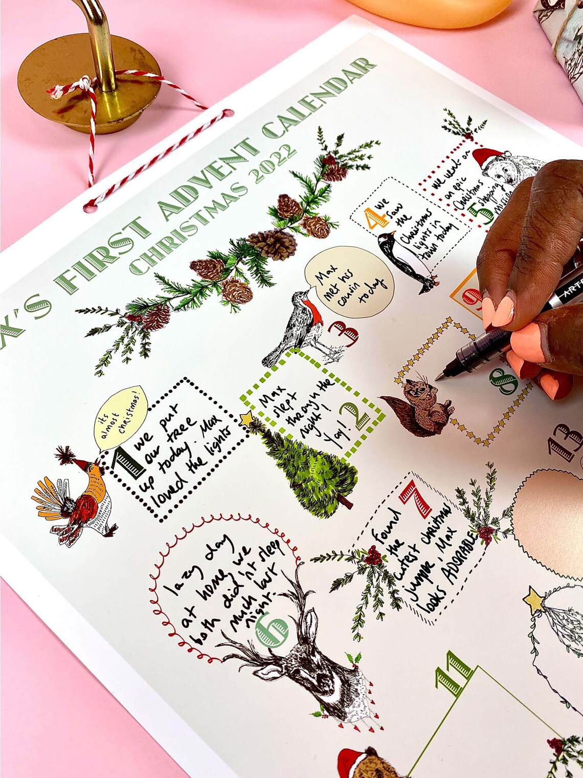 Keepsake Personalised Advent Calendar/christmas Planner/organiser - Etsy
