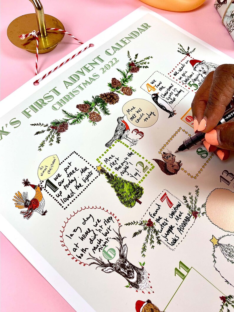 Keepsake Personalised Advent Calendar/christmas Planner/organiser - Etsy