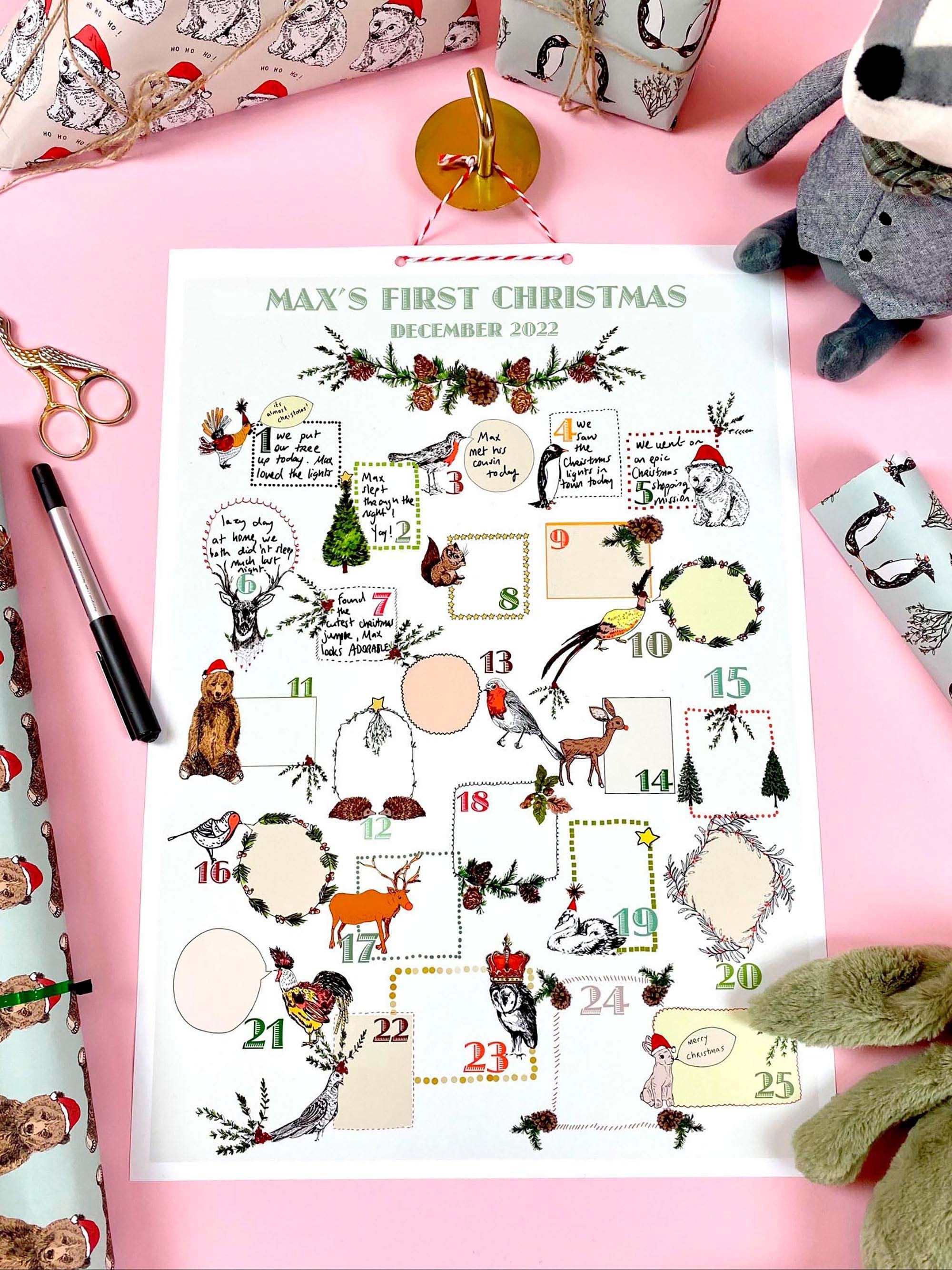 Keepsake Personalised Advent Calendar/christmas Planner/organiser - Etsy