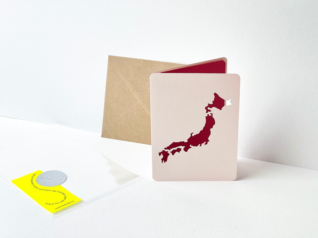 Japan Map Greeting Cards - Set of 3 - Travel Gift - Etsy