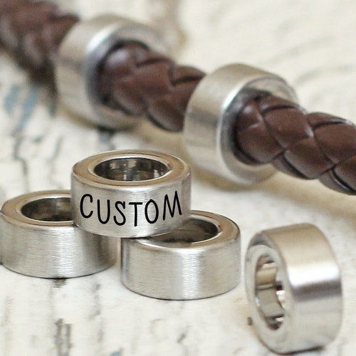 Golden Color Custom Beads Personalized Metal Bulk for Jewelry - Etsy