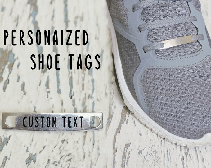 Shoe Tags Engraved Boot Laces. Shoe Lace Charms Personalized. - Etsy