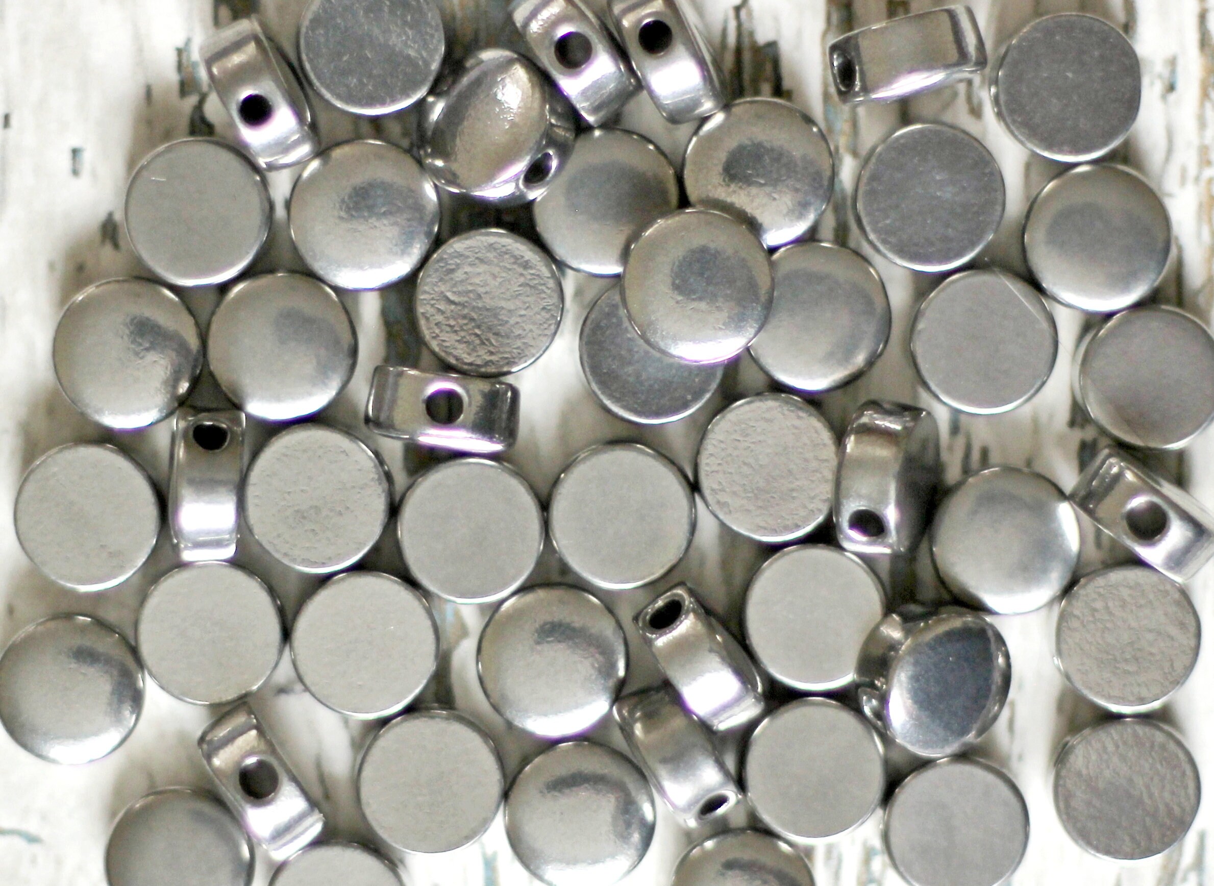 Handwriting Beads Custom Engraved Flat Round Signature Logo | Etsy