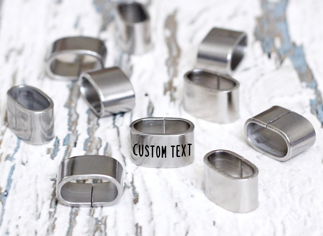 Personalized Spacers Slider Beads. Custom Image Bead for Cord. Charms ...