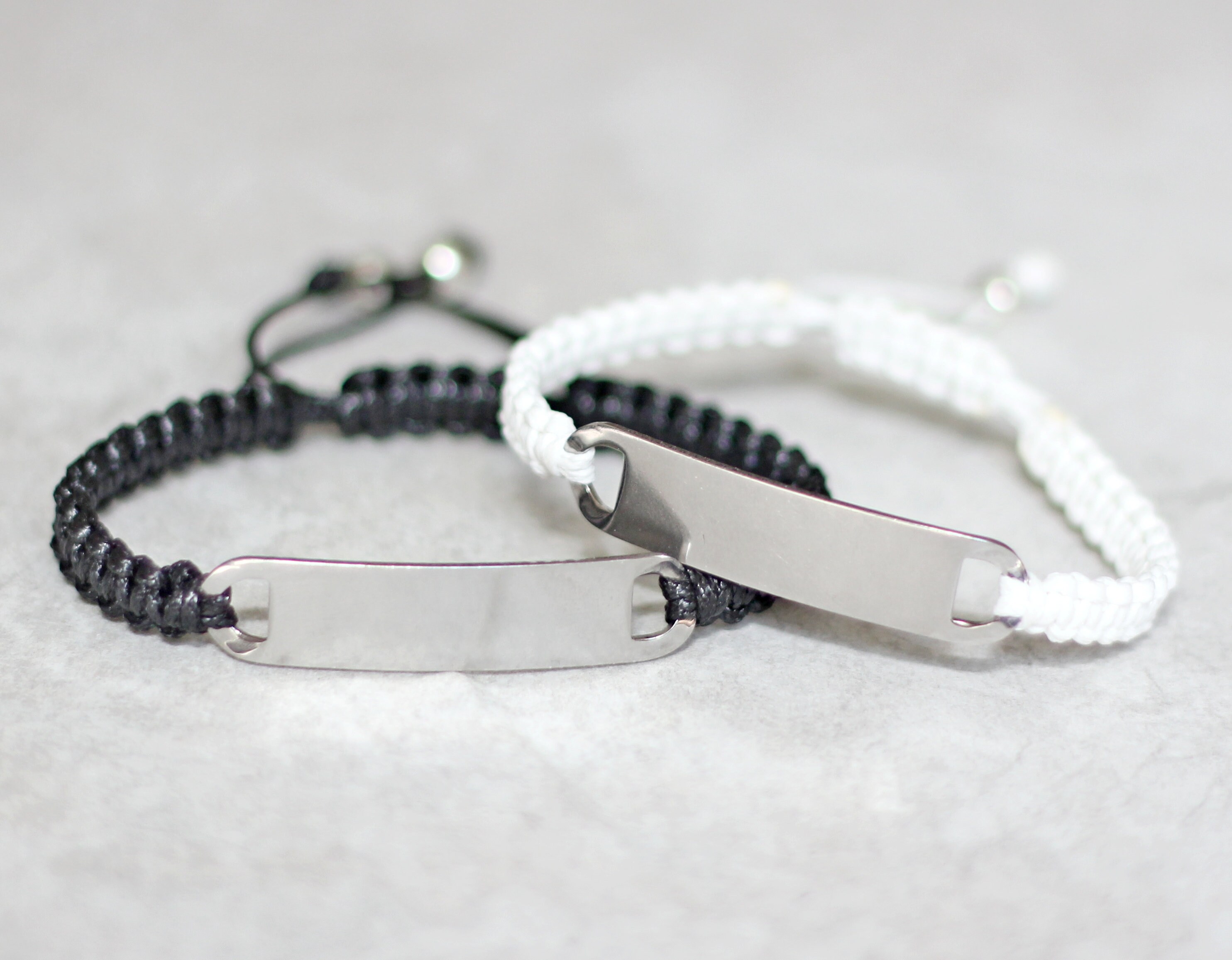 Distance Custom Couple Bracelets Set of 2 Bracelet Personalized His ...