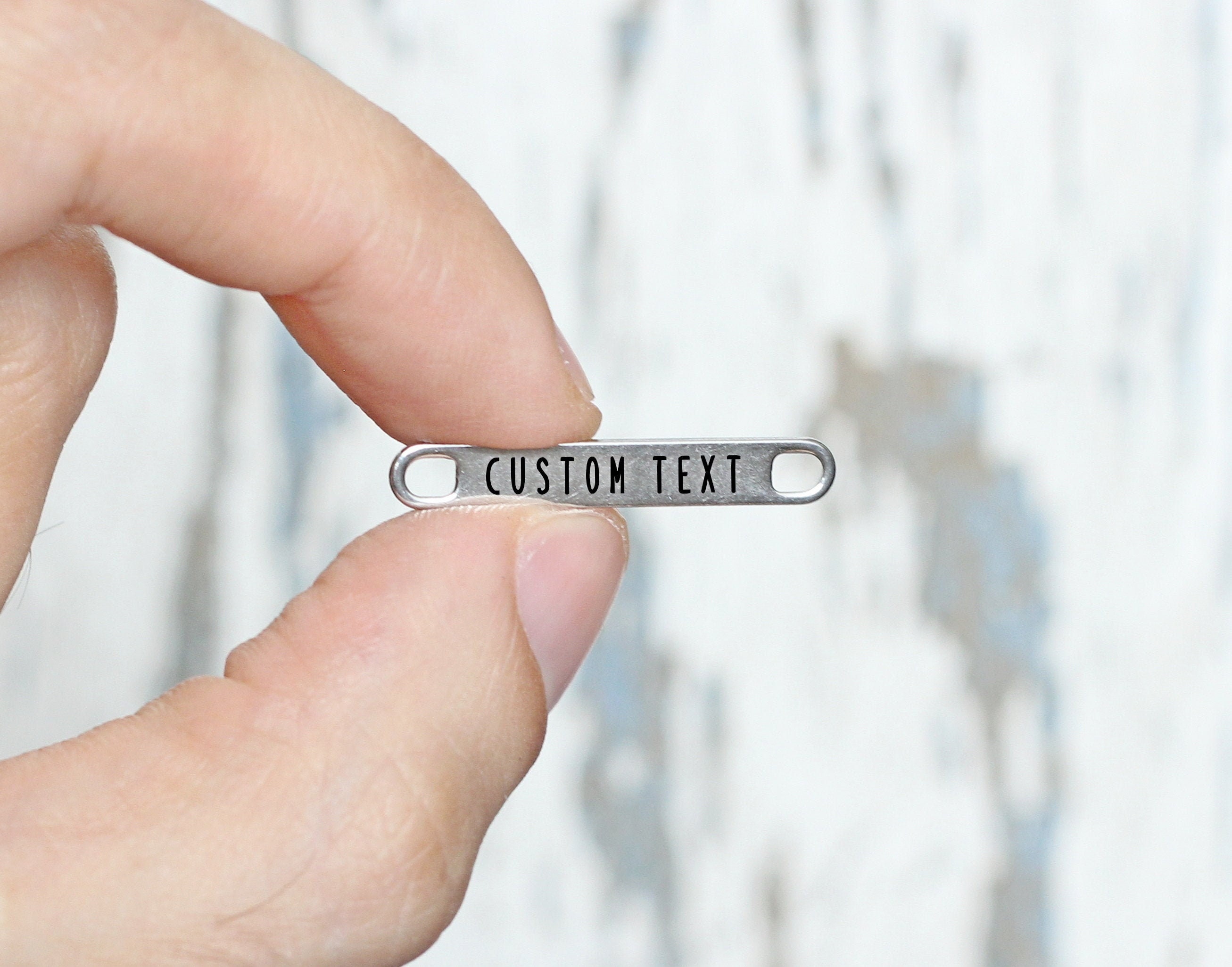 Custom Tags Rectangle Charms. Engraved Personalized Tag. - Etsy