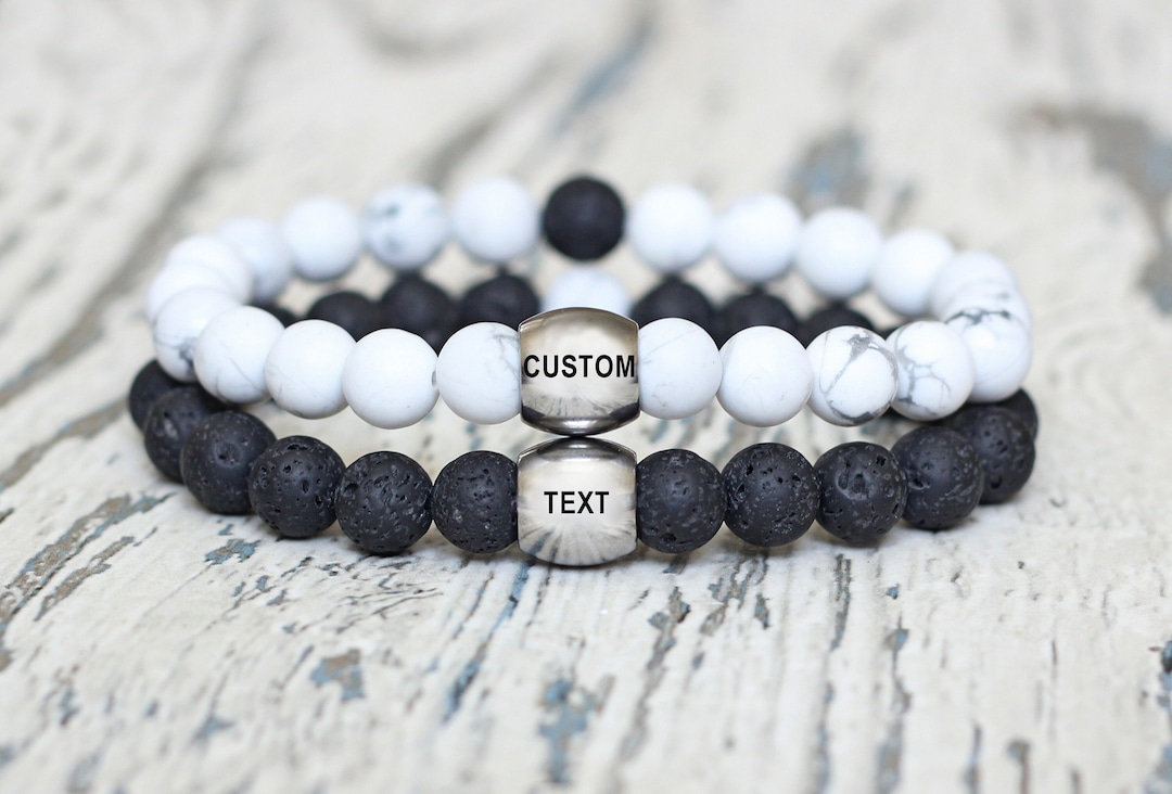 Personalized Couples Bracelet Set Matching Couple Name Bracelets ...