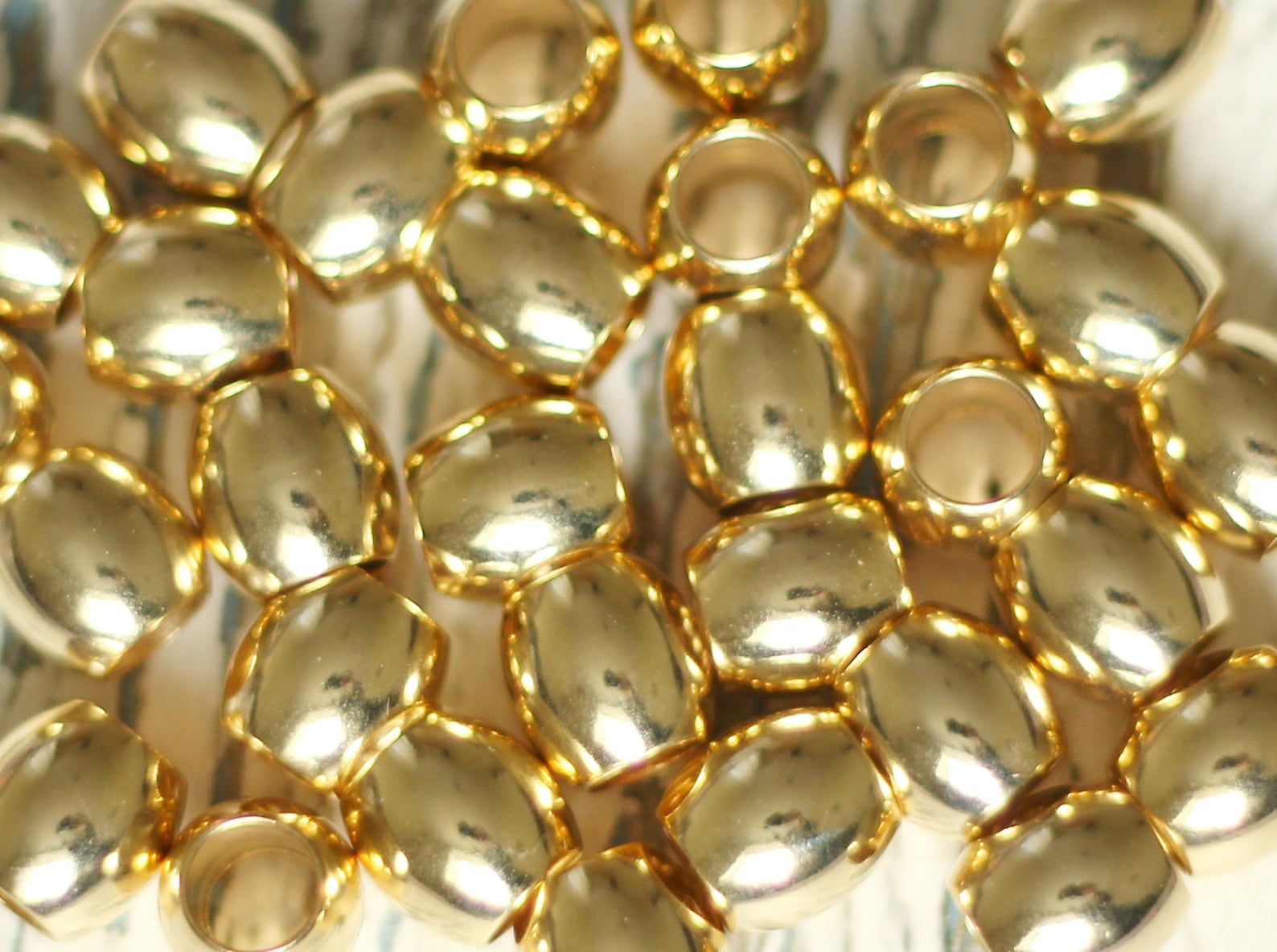Golden Color Custom Beads Personalized Metal Bulk for Jewelry - Etsy