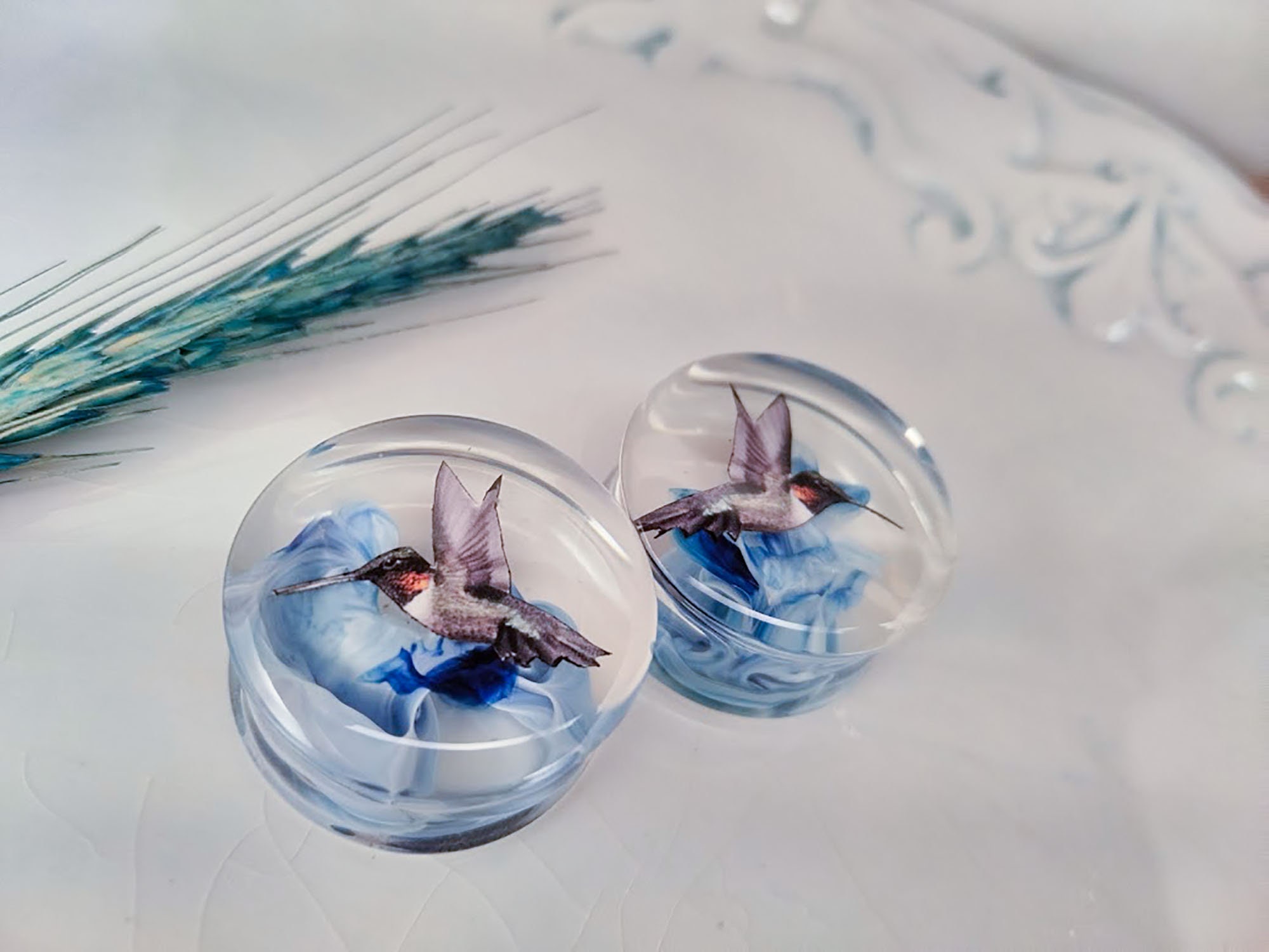 Hummingbird Ear Plugs Gauges for Stretched Ears. Double - Etsy