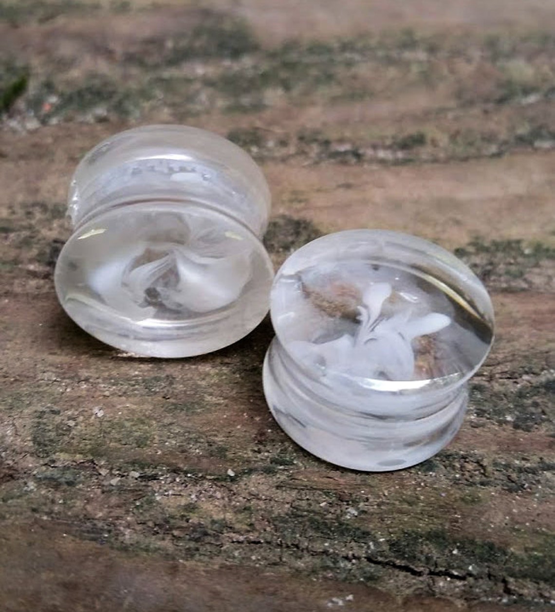 Ice Plugs Resin Handmade Clear Plugs/ Gauges. Double Flared. - Etsy
