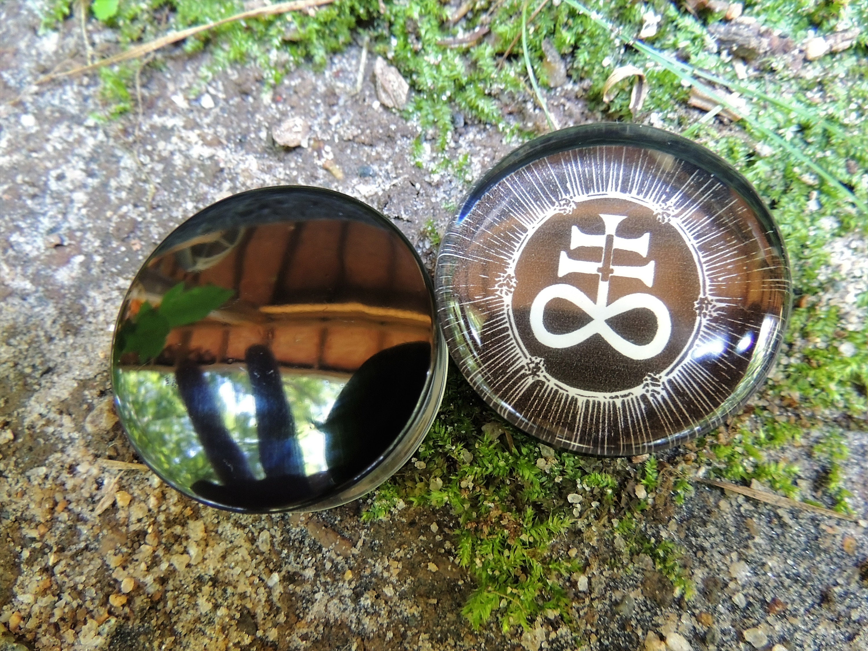 The Brimstone Symbol or Leviathan Infinity Cross Ear Plugs/ | Etsy