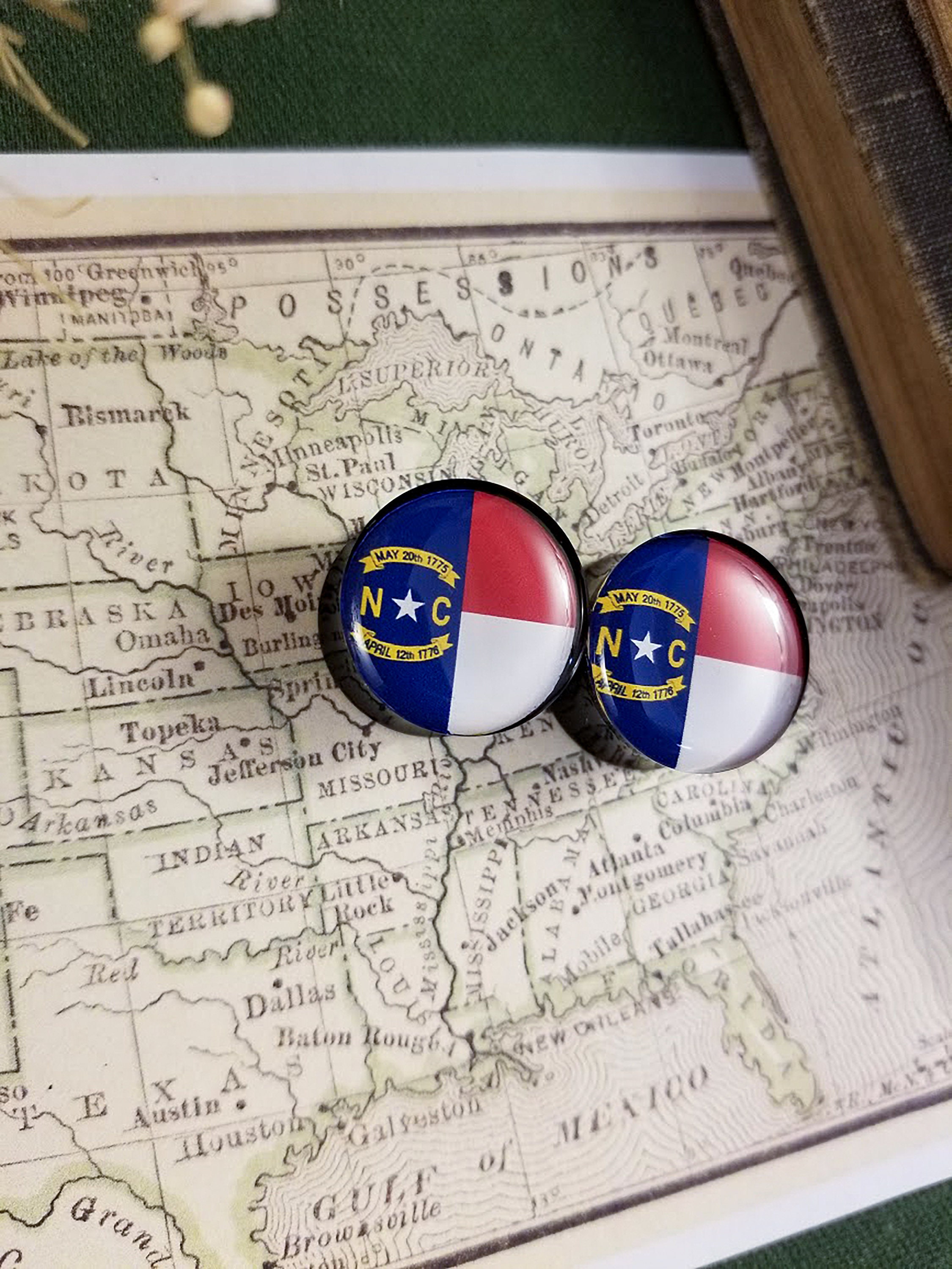 Your State Flag Ear Plugs/ Gauges for Stretched Ears. Double Flared. 1 ...