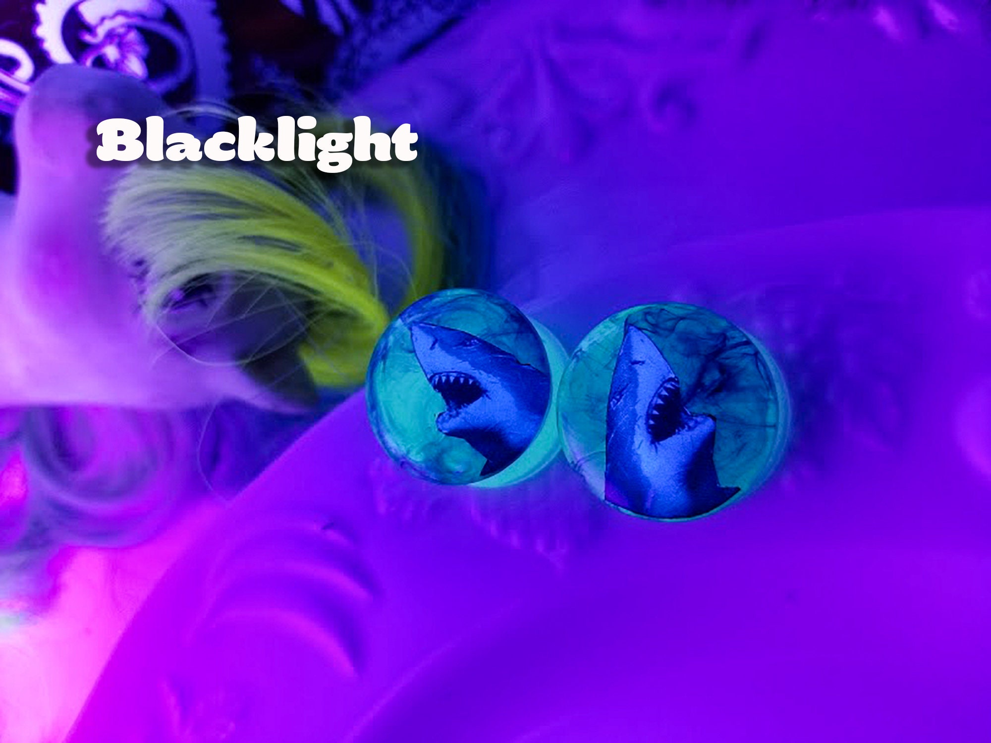 Glow in the Dark/ Day Killer Shark Ear Plugs, Gauges for Stretched Ears ...