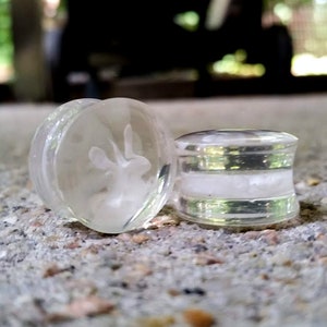Ice Plugs, Resin Handmade Clear Plugs/ Gauges. Double Flared. - Etsy
