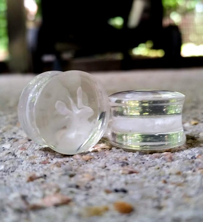Ice Plugs Resin Handmade Clear Plugs/ Gauges. Double Flared. - Etsy