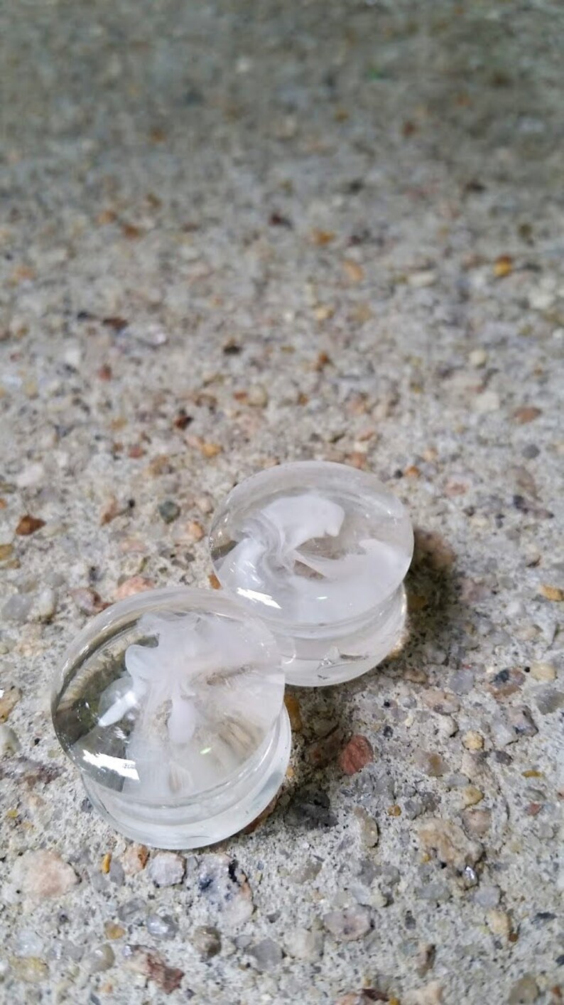 Ice Plugs, Resin Handmade Clear Plugs/ Gauges. Double Flared. - Etsy